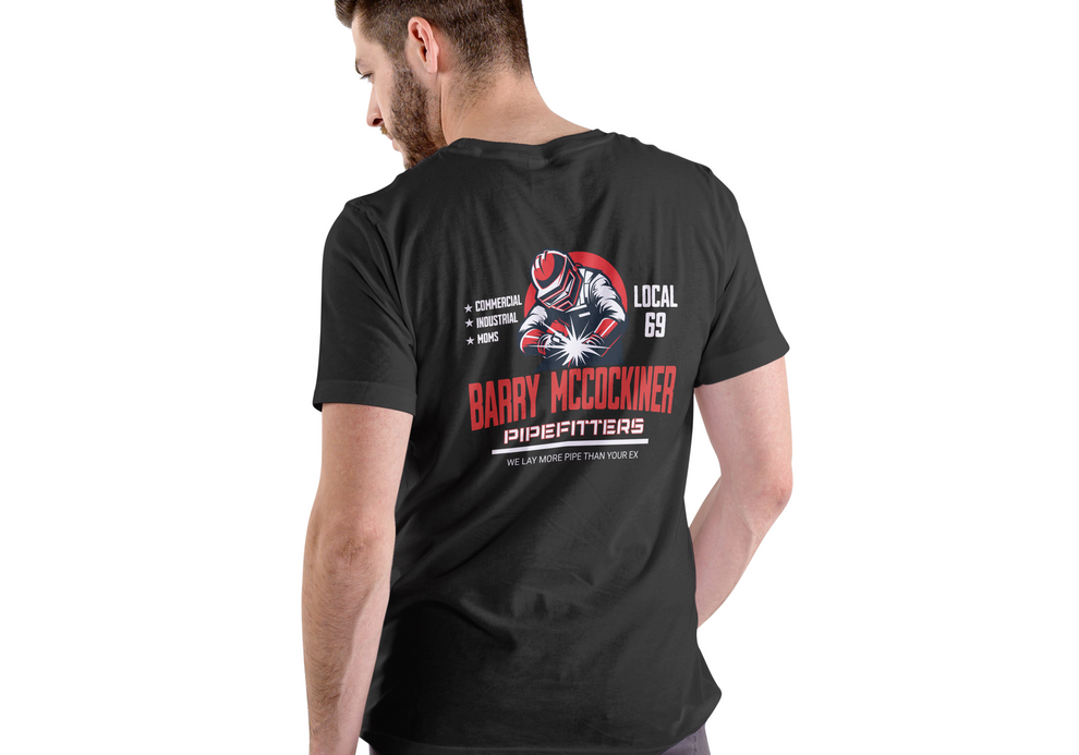 Barry McCockiner Pipefitters, T-SHIRT, UNISEX, COTTON – Scents of Humor