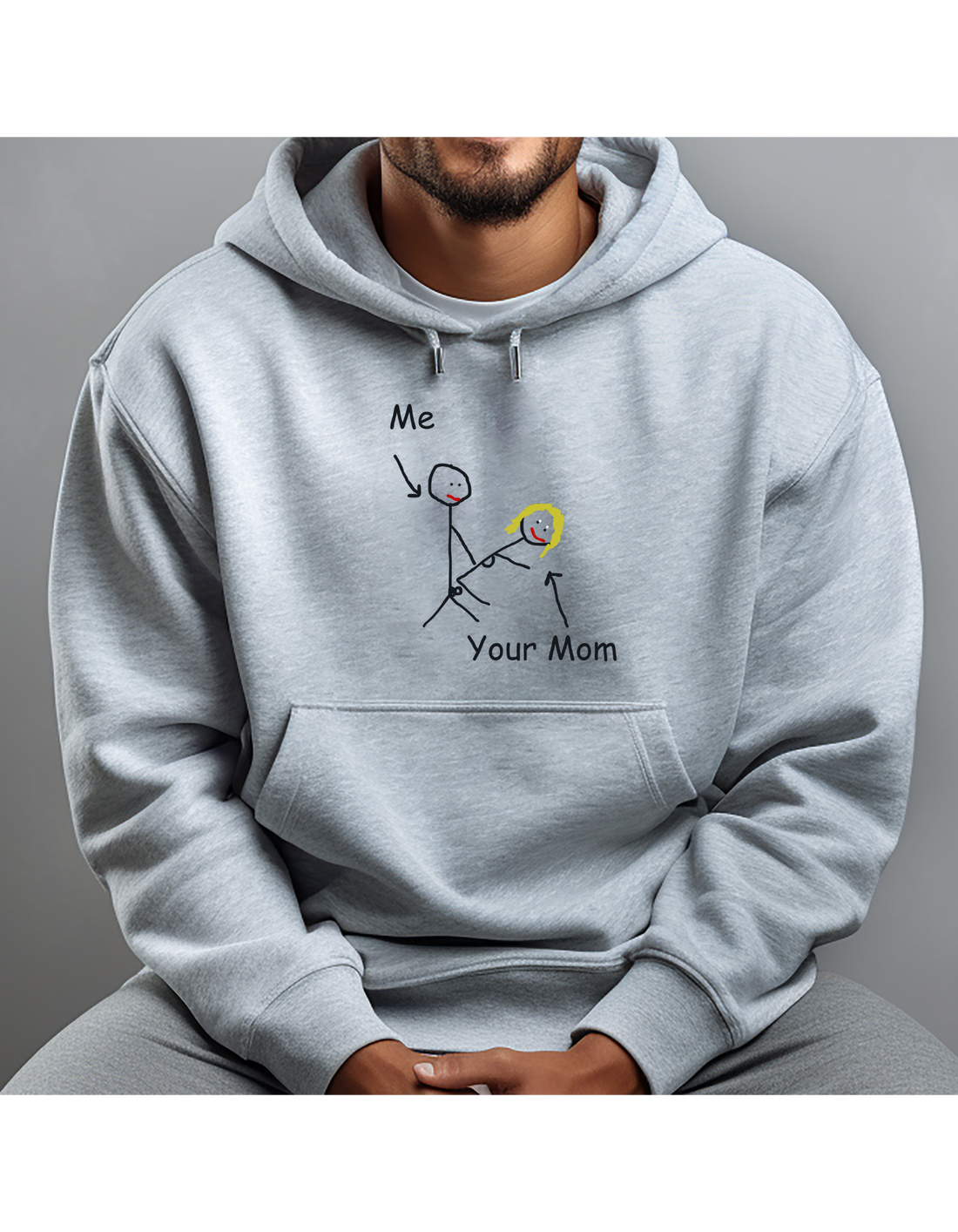 Hoodie, ME, YOUR MOM STICK FIGURES – Scents of Humor
